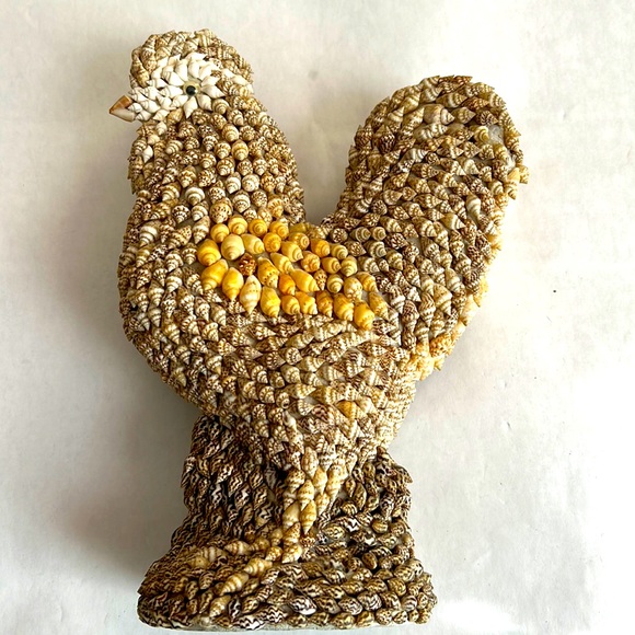 Accents | Vintage Shell Decorative Rooster Chicken | Poshmark